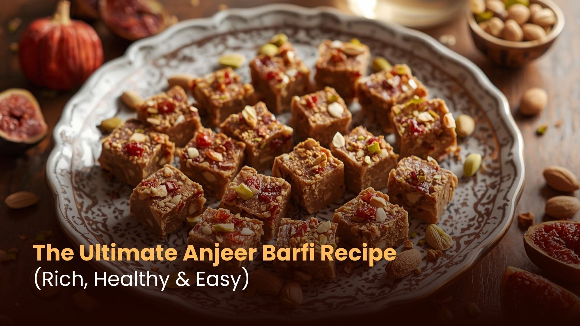 Easy Anjeer Barfi Recipe (Sugar-Free & Healthy Fig Barfi)